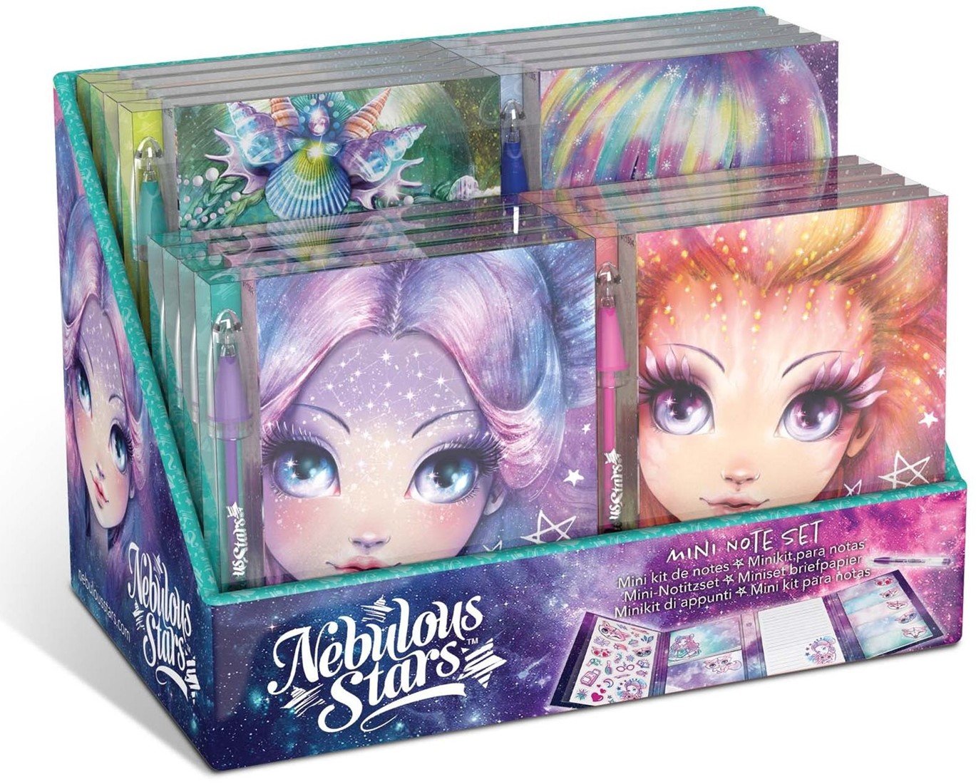 Nebulous Stars Mini Notitie-set 11x13cm 4 assorti in display (16)