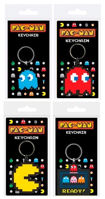 Pac-Man Keychain 2D PVC assorted 7x12,5cm