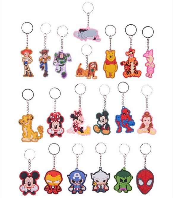 Keychain 2D licenses PVC 22 assorted 8x8cm