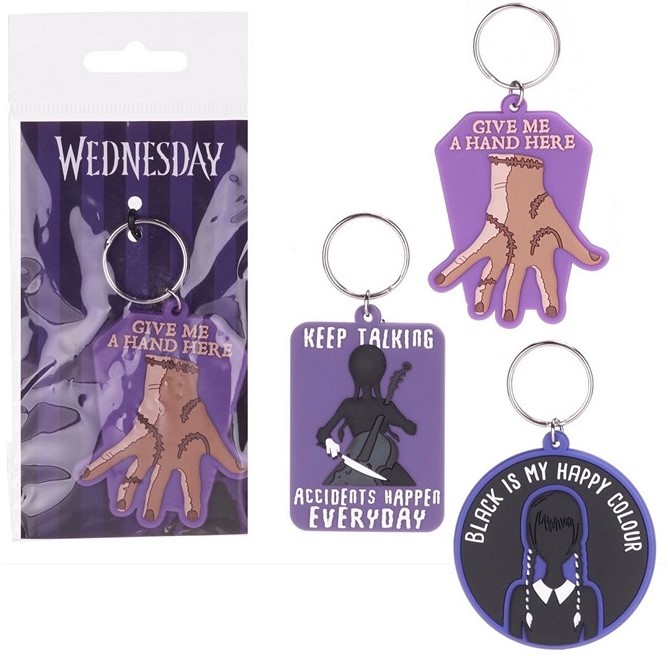 Wednesday Keychain 2D PVC assorted 7x12,5cm