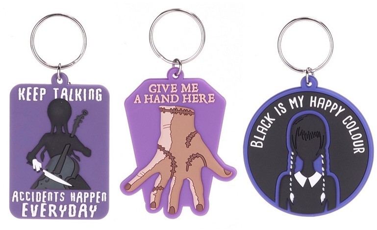 Wednesday Keychain 2D PVC assorted 7x12,5cm