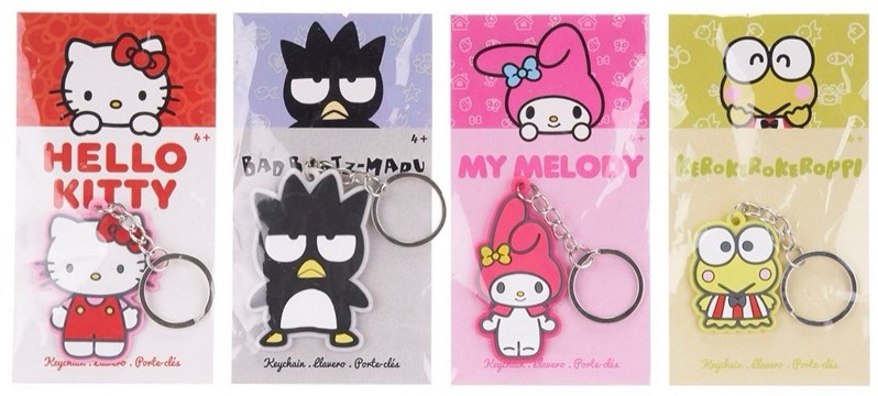 Hello Kitty Keychain 2D PVC 4 assorted 8x15cm