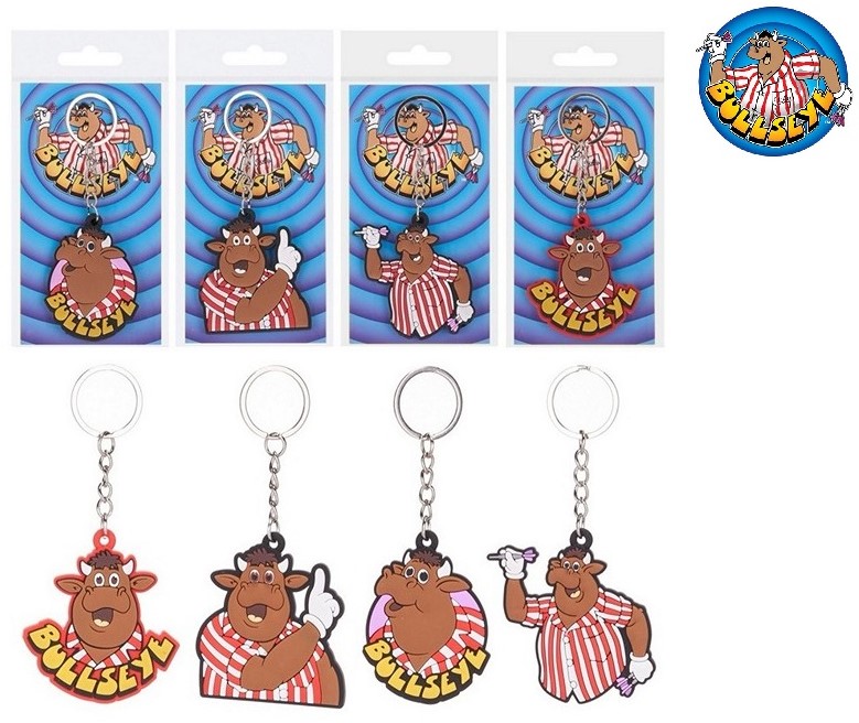 Bullseye 2D Keychain 4 assorted 7x16cm