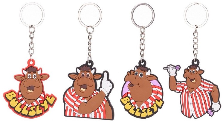 Bullseye 2D Keychain 4 assorted 7x16cm