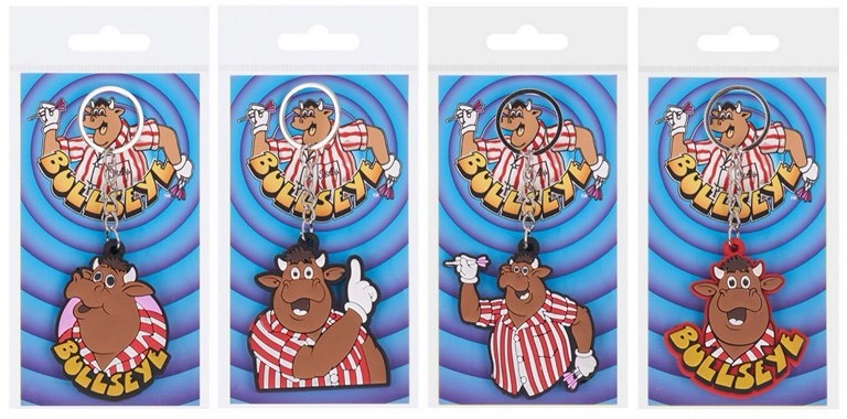 Bullseye 2D Keychain 4 assorted 7x16cm