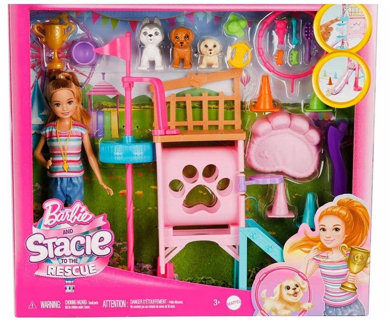 Barbie Stacie Dog Playground Spielset mit Puppe und Zubehör