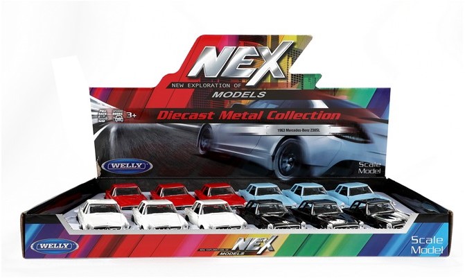WELLY Mercedes-Benz 1963 230SL 11,5cm in display (12)