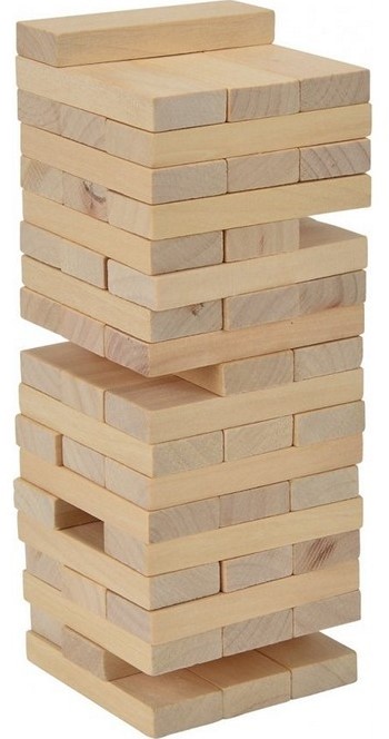 Vedes Toy Toy Toy Wooden stacking tower 54 pieces 8x26.5cm