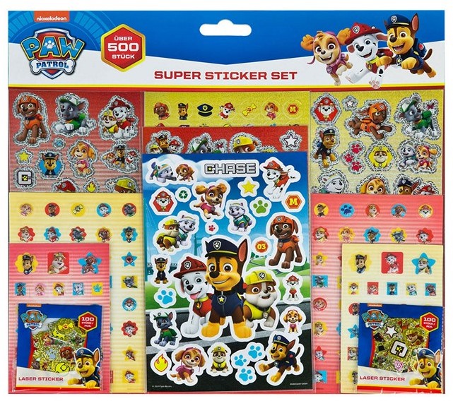 Paw Patrol Super Sticker Set 500delig 42x37cm