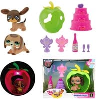 MY FIRST PET Play set dog in apple with light 4 assorted 8x19x14.5cm.