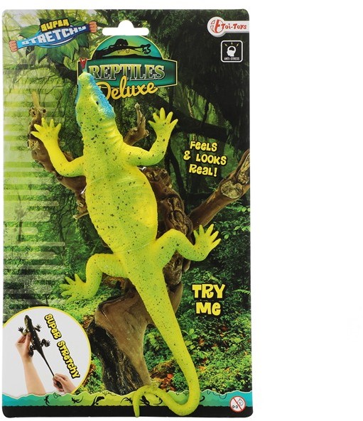 ANIMAL WORLD Lifelike reptile - super stretchy 4 assorted 17x29cm