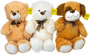Sunkid Plush Bear / Dog sitting 3 assorted 55cm