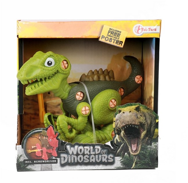 WORLD OF DINOSAURS Build a dino (diy) 3 assorted 16.5x17cm