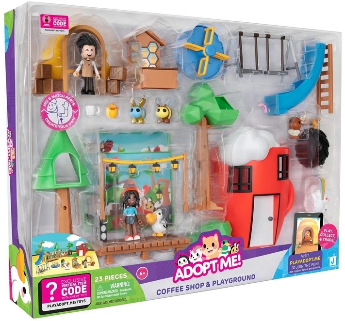 Adopt Me! Coffeeshop & Playground Playset 23 pieces