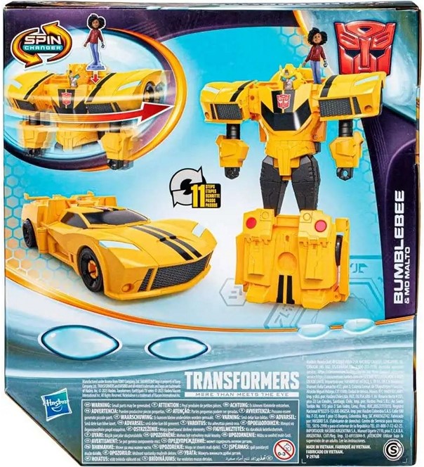 Transformers Earthspark Spin Changer Bumblebee & Mo Malto 20cm.
