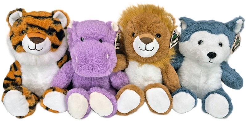 Plush Animals 12 assorted 28cm