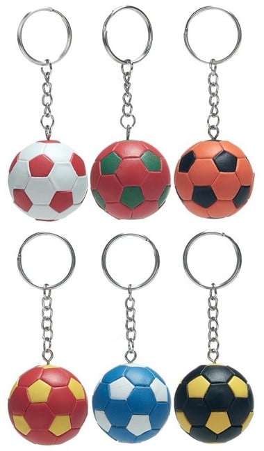Keychain Football 6 assorted 4cm