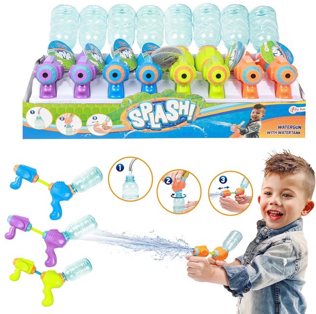 SPLASH Water spray gun Twist with tank 23cm 4 assorted in display (8)