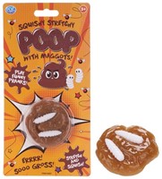 Squishy Stretchy Poo 6cm with Maggots 11.5x23cm