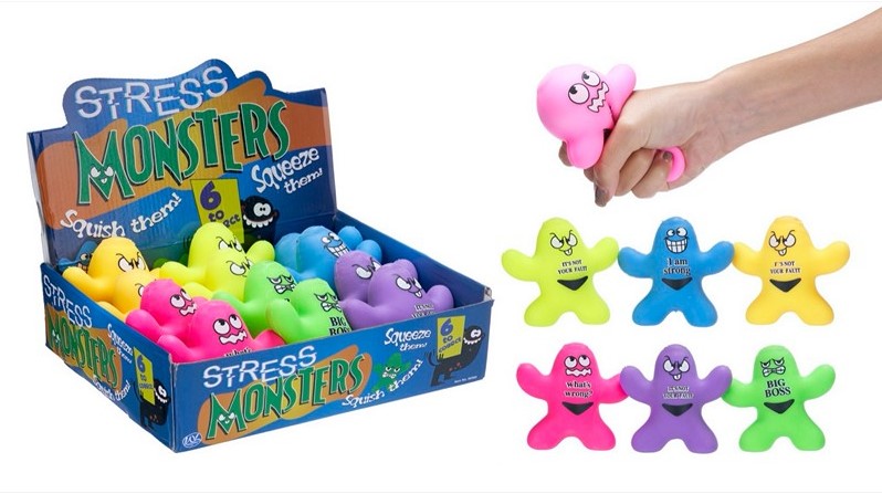 Stress Monster 6 assorted in display 11cm