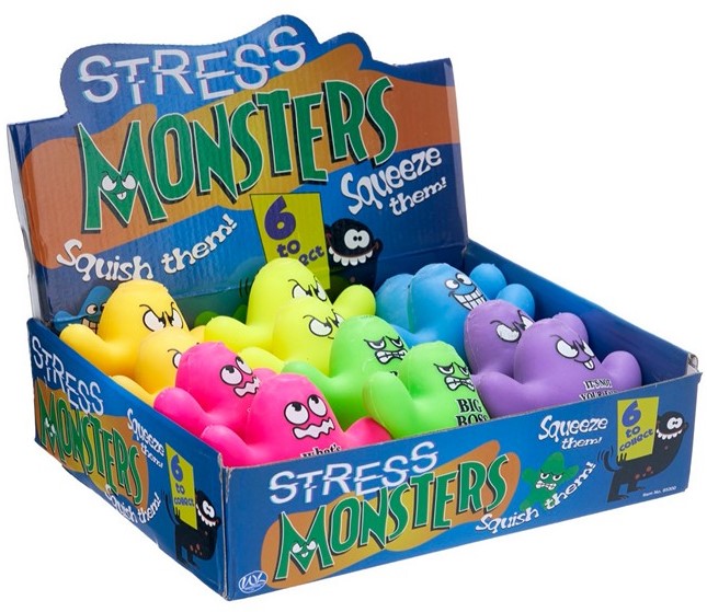Stress Monster 6 assorted in display 11cm