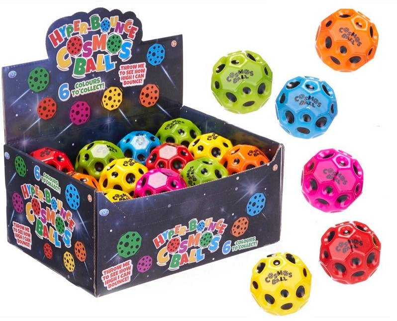 High Bouncing Ball 6,5cm Rainbow assorted in display