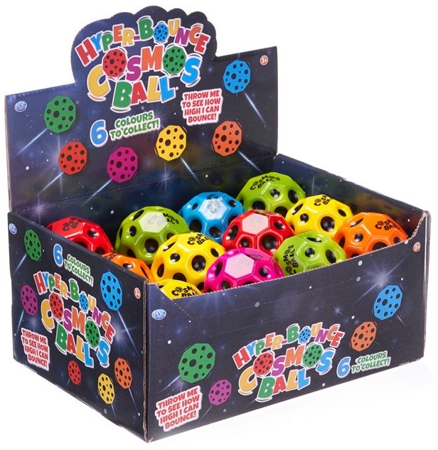 High Bouncing Ball 6,5cm Rainbow assorted in display