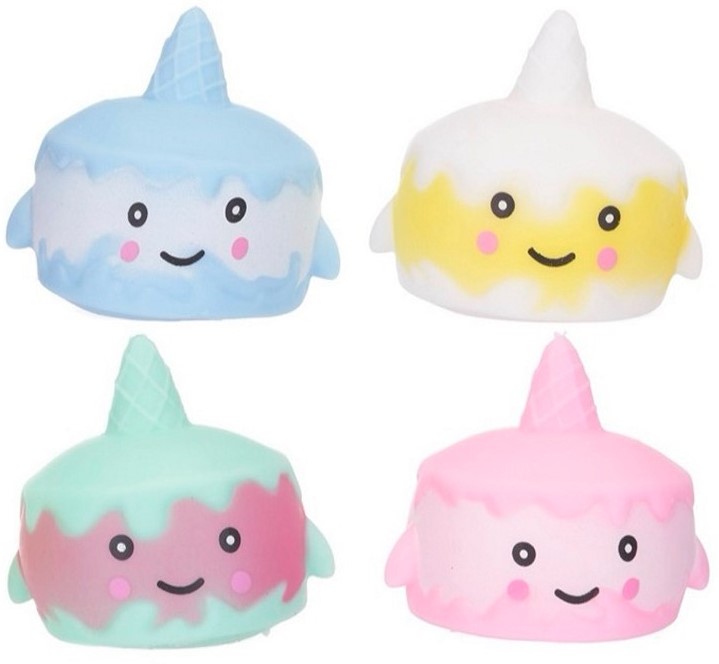 Kawaii Foodiez Squishy Upside Down Cone Cupcake 8cm 4 assorted in display (12