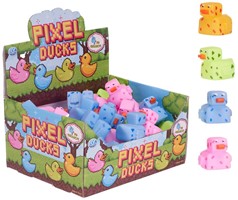 Pixel Duck 6x5cm 4 assorti in display (48)