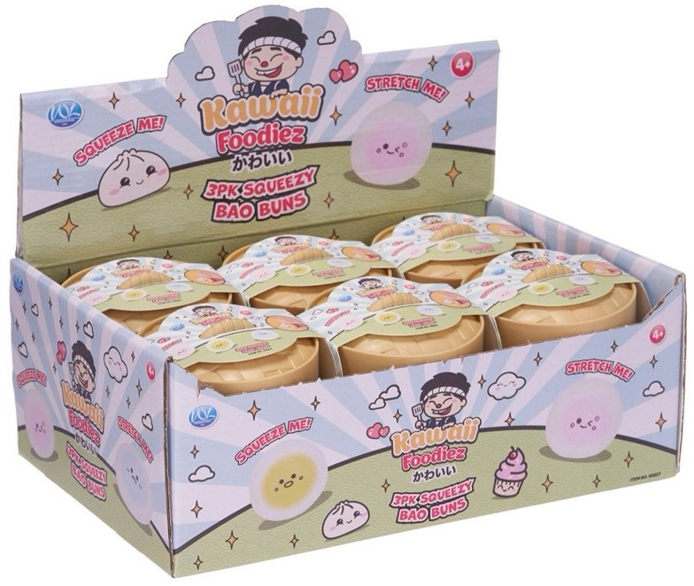 Kawaii Kuties Surprise Squishy Dumpling 10cm Bao Buns 4,5cm 3-Pack ...