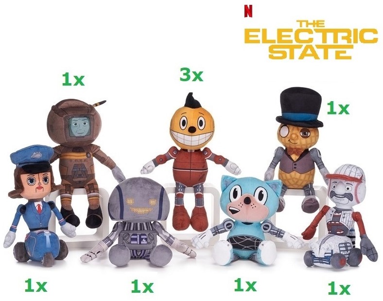 Electric State Plush 7 assorted 30cm