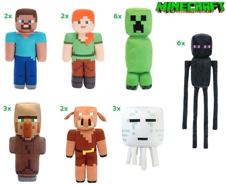 Minecraft Plush 7 assorted 22cm