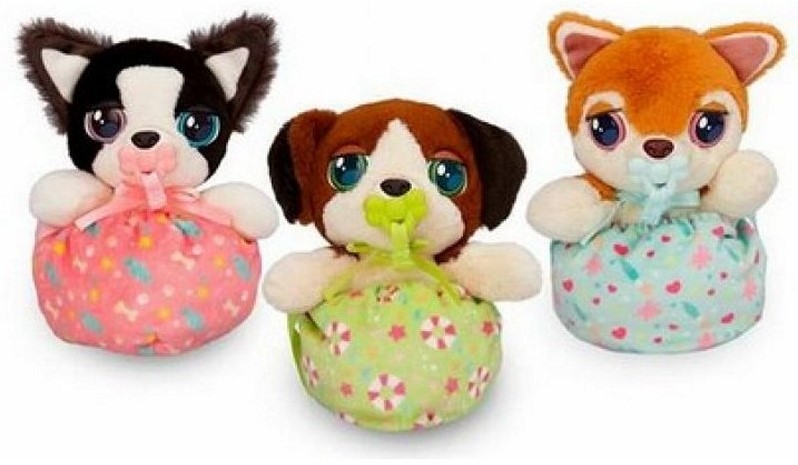 Mini Baby Paws Plush Dog in Bag with Sound 15cm in Display (6)