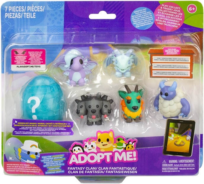 Adopt Me!! Set de figuras 6-Pack 2 surtido Animal Life / Fantasy Clan ...