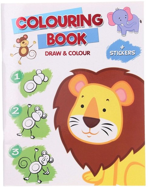 Colouring book A4 "Learn to Draw" + Stickers 21,5x28cm