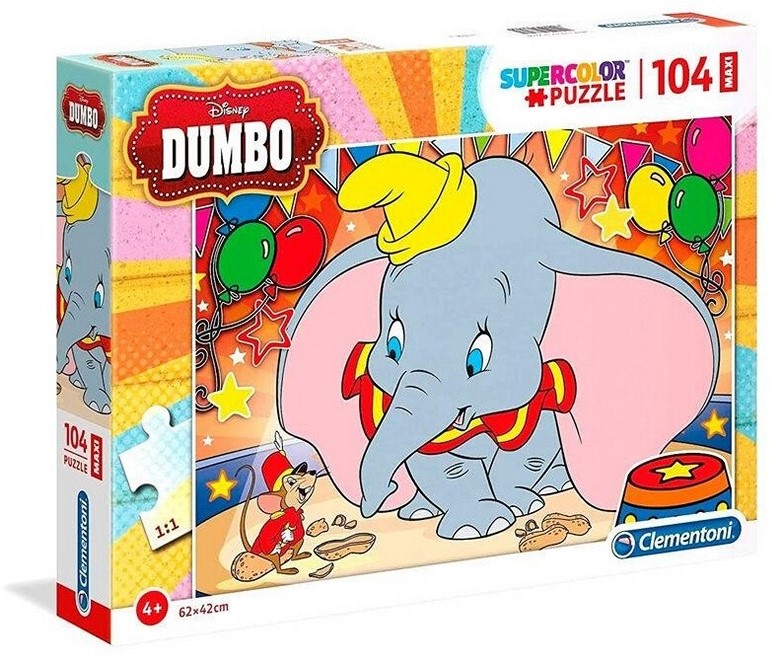 Clementoni Disney Dumbo Supercolor Maxi Puzzle 104 pieces 28x37cm