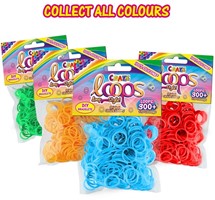 CRAZE Loops Loombands (300 pcs + 10 Clips) assorted 10x15cm