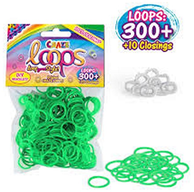 CRAZE Loops Loombands (300 pcs + 10 Clips) assorti 10x15cm