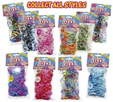 CRAZE Loops Loombands (600 pcs + 30 Clips) assorti 10x19cm