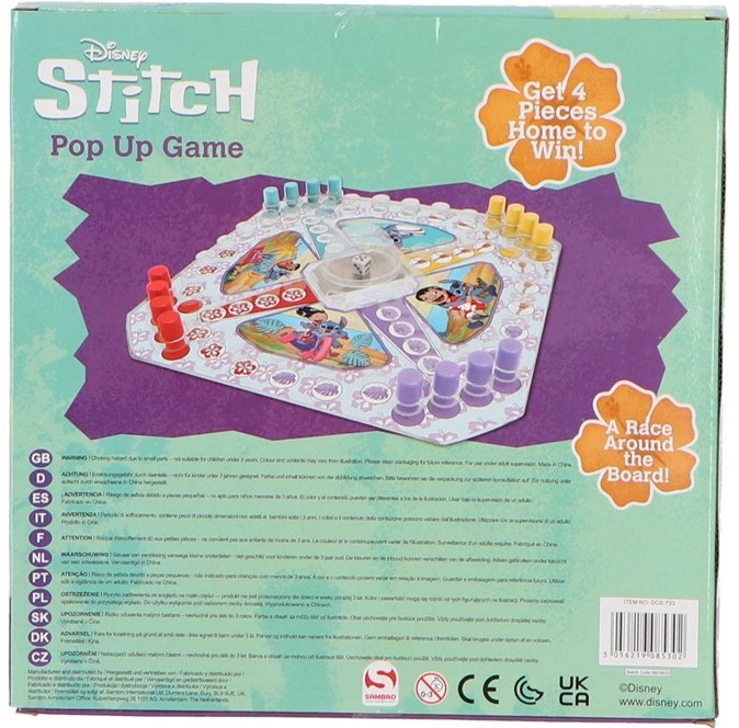 Disney Stitch Pop-Up Game 26x26cm (French)