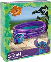 Disney Stitch Aufblasbarer 3-Ring-Pool + Wasserball 21x25cm
