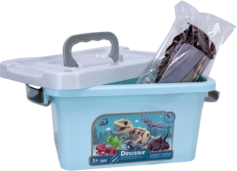 Dinosaur building set 3-pack in case 10x20cm