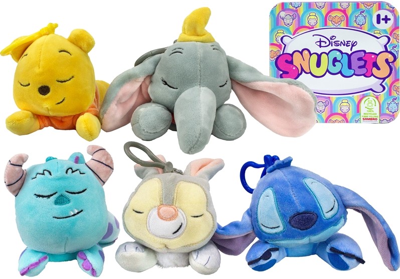 Disney Snuglets Plush Bagclip 5 assorted 12cm