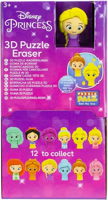 Disney Princess Scented Puzzle Eraser 3D assorted in display 4,5x6cm