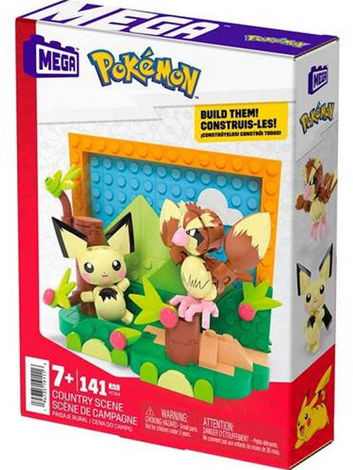 Mega Pokemon Country Scene / Town Scene 2 assorti 15x20,5cm