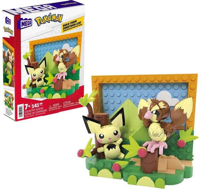 Mega Pokemon Country Scene / Town Scene 2 assorted 15x20,5cm