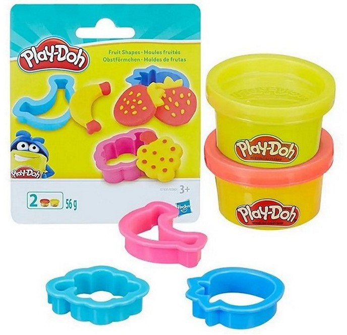 Play-Doh Clay set 2x56 grams + Animal shapes assorted 12.5x14cm