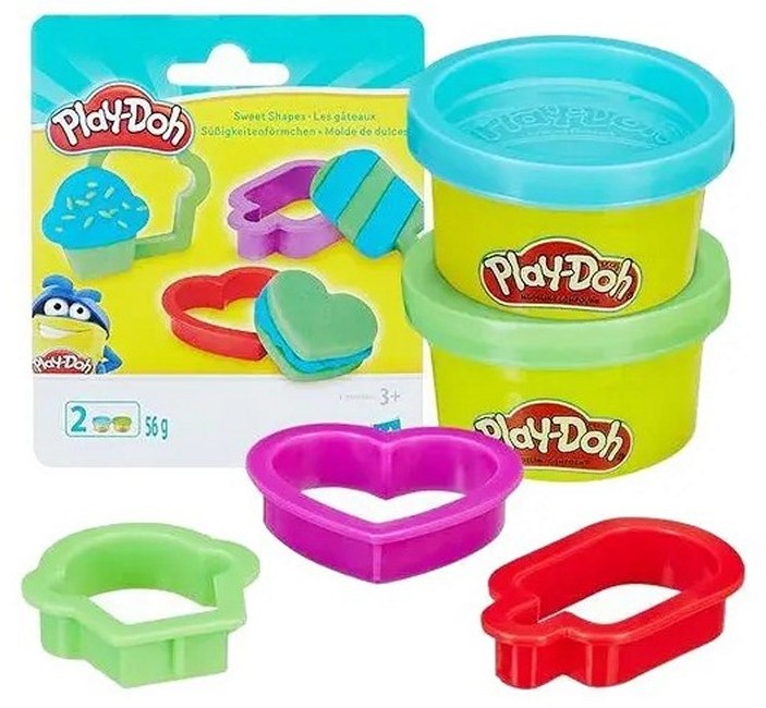 Play-Doh Clay set 2x56 grams + Animal shapes assorted 12.5x14cm