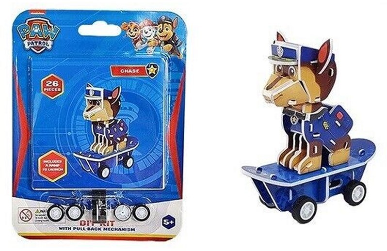 Paw Patrol DIY Kit Pull-Back Mechanism 13x18cm assorted in display (40)