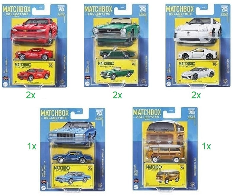 Matchbox Die-Cast Cars Collectors 1:64 assorted 16x12,5cm